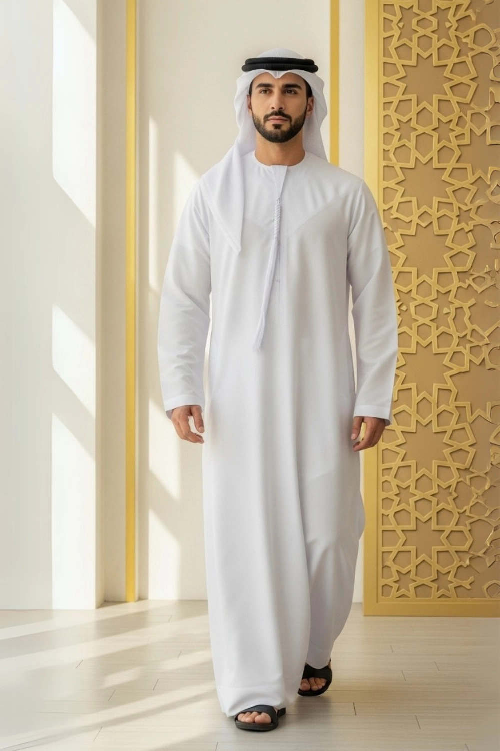 Emirati Kandora Design by Shabab al Yola with Finest Fabric
